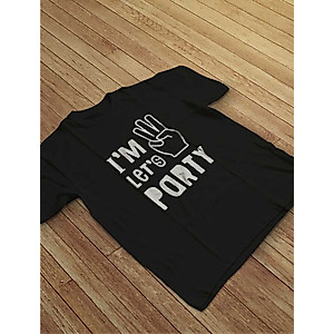 I'm Three 3rd Birthday Shirt Gifts for 3 Year Old Boy Girl Toddler Kids T-Shirt 3T Black