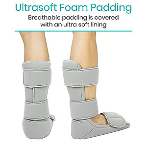 Vive Plantar Fasciitis Night Splint Plus Trigger Point Spike Ball - Soft Leg Brace Support, Orthopedic Sleeping Immobilizer Stretch Boot (Small: Men's: Up to 5, Women's: Up to 6.5)