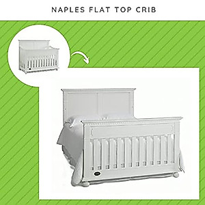 Full-Size Conversion Kit Bed Rails for Dolce Babi Cribs | Multiple Finishes Available (Snow White)