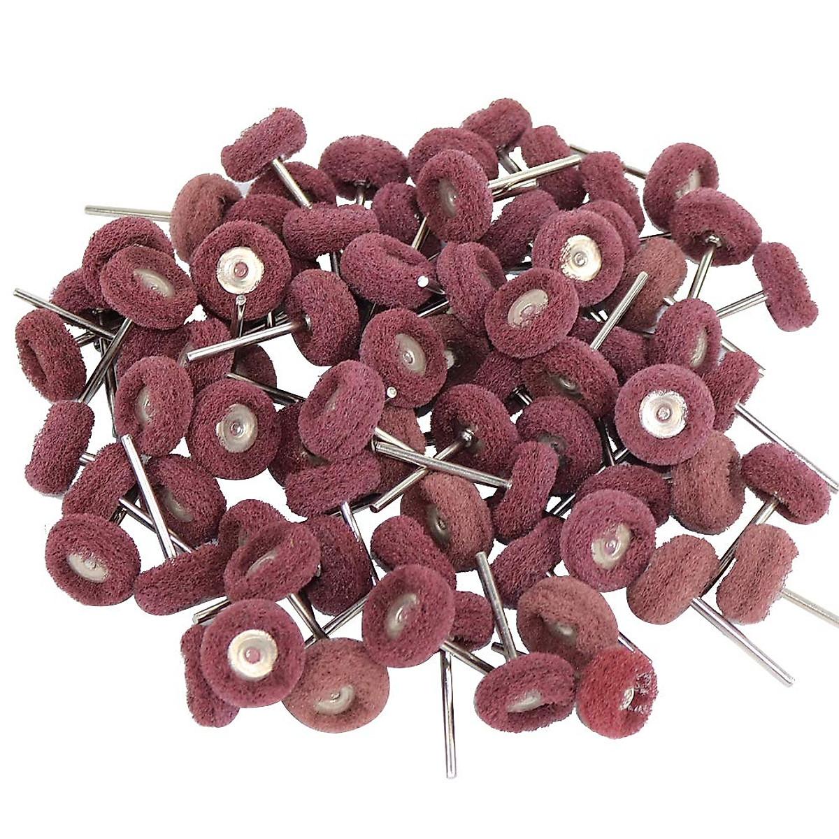 HIPOGT 100 Pcs Abrasive Wheel Buffing Polishing kit for Rotary Polishing Tool Grinding Accessories 3mm Mandrel