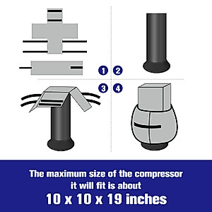 Pangda Air Conditioner Compressor Sound Blanket Heavy Duty Sound Blankets AC Compressor Blanket for Insulation Noise Reduction