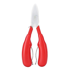 Uxsiya Pedicure Cutter Tool Cuticle Scissors Nail Cuticle Pliers Nonslip Stainless Steel for Salon for Home Use Nail Care Different Nail Red