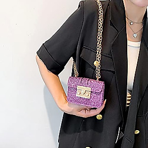 RARITYUS Sparkly Sequin Evening Bag for Women Glitter Crossbody Bag Clutch Shoulder Handbag with Chain Strap