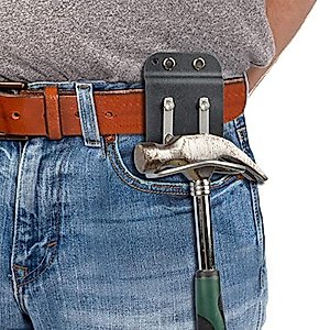 iGuerburn Hammer Holder Loop - Hammer Holster Clip on 2" Tool Belt, Hammer Belt Hook for Rip Claw Framing Hammer, Rock Heammer