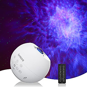 Lyridz Galaxy Projector Night Light, 3 in 1 Star Projector with Bluetooth Music Speaker, Remote Control, and Timer Function for Bedroom, 10 Colors Starry Projector Galaxy Light for Kids & Adults