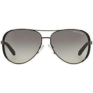 Michael Michael Kors Women's MK5004 Designer Sunglasses, Gunmetal/Black