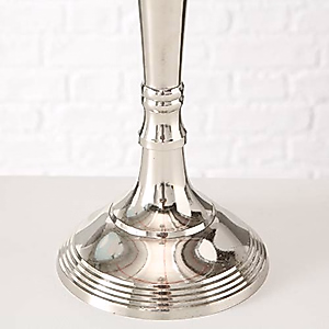 WHW Whole House Worlds Hamptons Five Taper Candle Silver Candelabra, Hand Crafted of Silver Aluminum Nickel, 2.5 Feet High, (30.75 Inches)