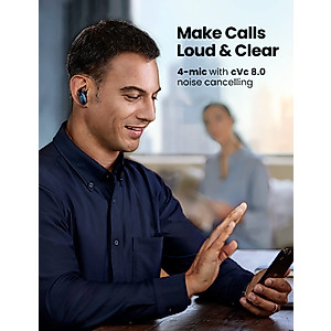 UGREEN X5 Wireless Earbuds Bluetooth 5.2, in-Ear Wireless Earphones with 4 Mics, CVC 8.0 Noise Cancelling for Clear Calls, AptX HiFi Stereo Adaptive Bluetooth Earbuds, 28h Playtime, Touch Control