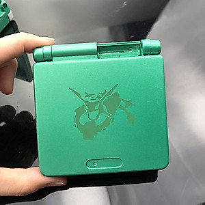 Limited Edition Replacement Housing Shell for GBA SP Gameboy Advance SP Housing Case Cover Screws (Green Rayquaza)