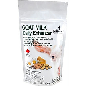 Goat Milk Daily Enhancer 150g, Probiotic and Digestive Supplement for Dogs and Cats,70 Billion CFU,100% Natural Supplement,Improve Gut Health,Suitable for Young and Adult Dogs and Cats