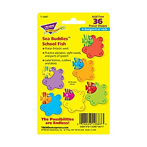 TREND ENTERPRISES, INC. Sea Buddies School Fish Mini Accents Variety Pack, 36 ct