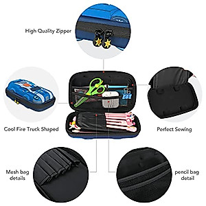 TONESPAC Police Car Pencil Case, Large - Capacity 3D EVA Pencil Box , Pen Holder for School Students Kids Boys Teens Gifts(Police Car)