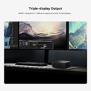 Beelink SER6 Mini Desktop PC with AMD Ryzen 9 6900HX 8C/16T, 16GB DDR5 500GB NVMe M.2 SSD, Triple Display Output, WiFi 6, 2.5G RJ45, Bluetooth 5.2 W-11 Gaming Mini Computer