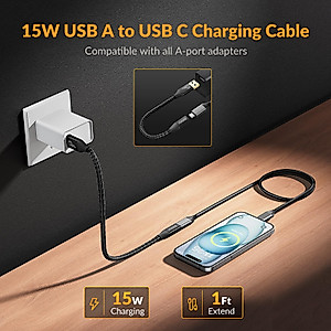 iDsonix USB C Female to USB Male Adapter, 3.1 Gen2 10Gbps Fast Charging Cable, Compatible with New MacBook Pro, iPad Air, Samsung Galaxy and More