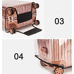 BlueCosto 28" Universal Clear PVC Luggage Cover Protector Suitcase Covers - H: 25"-28"; L: 18"-20"; W: 10.5"-12"