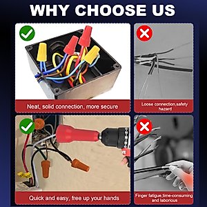Wire Twister Tool for Drill, Compatible with Wire Nut Driver Fast with 1/4" Chuck Wire Twisting Tool Enhanced Wiring Efficiency (Red, 1 PCS)