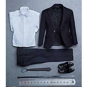 HiPlay 1/6 Scale Figure Doll Clothes, Shirt+Coat+Pants+Shoes Suit, Outfit Costume for 12 inch Male Action Figure Phicen/TBLeague CM085(Blue)