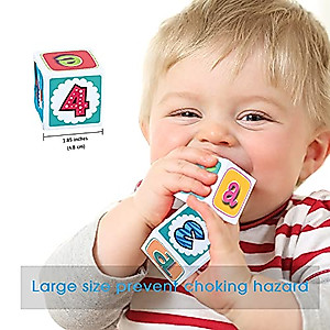 ABC Building Blocks for Toddlers 1-3,28pcs Plastic Baby Alphabet Letters Number Stacking Blocks, Preschool Learning Educational Montessori Sensory Toys Gifts for Kids Girls Boys