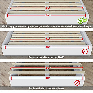 Mayton, 0.68-Inch Horizontal Mattress Support Wooden Bunkie Board/Bed Slats, Full, Beige