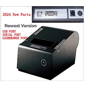 pbm GP-80250 ivn P-822D USB ONLY Thermal Receipt Printer, Cashdrawer Port,USB and Serial Port, AUTO Cut, Supports ESC/POS Star Commands, Compatible with EPSON Star Micronics, 1, Black