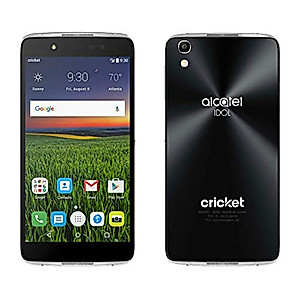 Alcatel Idol 4 6055U (16GB, 2GB RAM) 5.2" Display | Dual Flash 13MP+8MP Camera | 2,610 mAh Battery | Android 6.0 Marshmallow | 4G LTE | GSM Unlocked | Black Silver Bezel