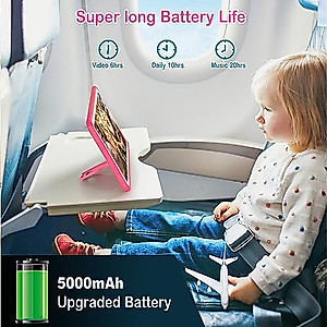 Kids Tablet, Android Tablet for Kids 10.1 Inches, 64GB Kids Tablet with Case, Dual Camera, WiFi, Bluetooth, GMS, Kidproof App Pre-Installed, Parent Control, Education, Google, YouTube (Pink)