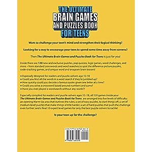 The Ultimate Brain Games And Puzzles Book For Teens: Tricky But Fun Brain Teasers, Trivia Challenges, Crosswords, Word Searches, Cryptograms And Much More To Keep Your Mind Sharp And Engaged