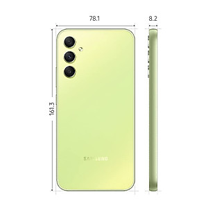 SAMSUNG Galaxy A34 5G + 4G LTE (128GB + 6GB) Unlocked Latin America 1 Year Warranty (T-Mobile/Mint/Tello USA Market) 6.6" 120Hz 48MP Triple + (25W Wall Dual Charger) (Awesome Lime (SM-A346M))