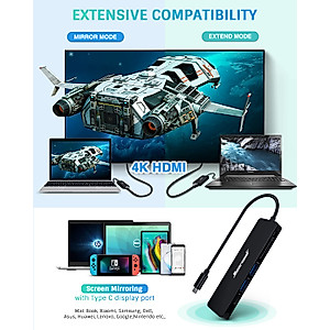 Hiearcool 11IN1 Docking Station and 7IN1 USB C Hub, USB-C Laptop Docking Station, Type C Adapter