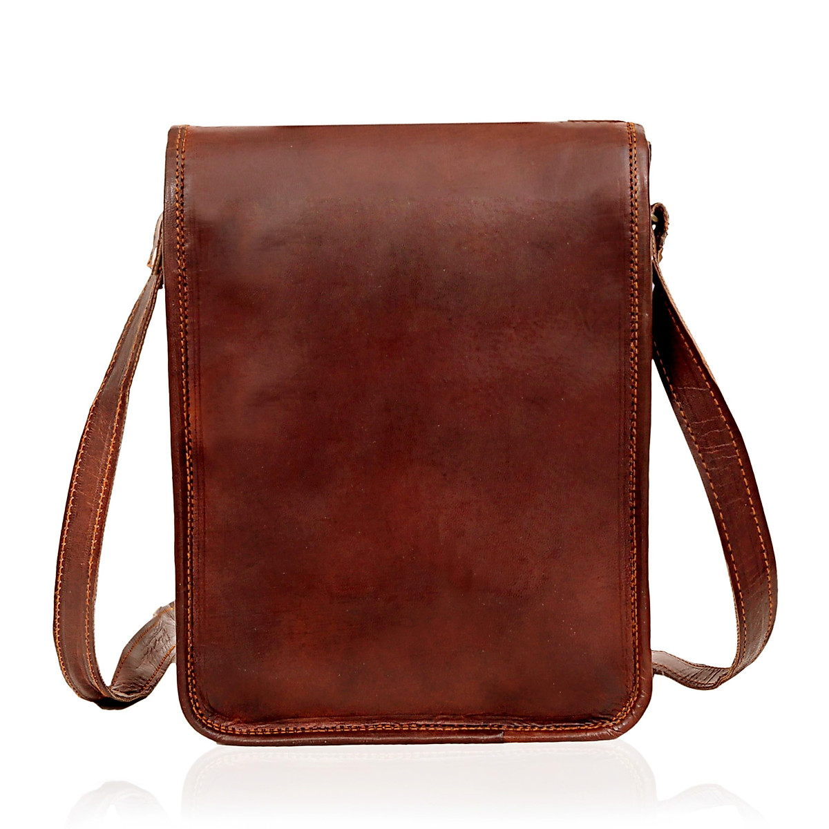 Vintage Tablet Genuine Vintage Leather ipad/tab/Kindle Satchel Crossbody Shoulder Bag 11 Inch