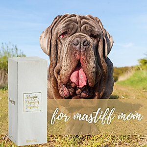 Onebttl Dog Mom Gifts, Dog Lover Gifts for Women, Best Dog Mom Ever, 20 oz Glitter Silver-Gold Insulated Tumbler - Mastiff Mom