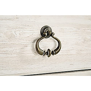 Signature Design by Ashley Willowton Coastal Cottage 6 Drawer Dresser with Faux Plank Top, Whitewash