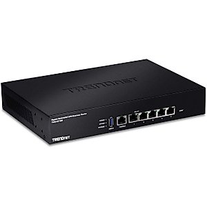 TRENDnet Gigabit Multi-WAN VPN Business Router, TWG-431BR, 5 x Gigabit Ports, 1 x Console Port, QoS, Inter-VLAN Routing, Dynamic Routing, Load-Balancing, High Availability(Renewed)
