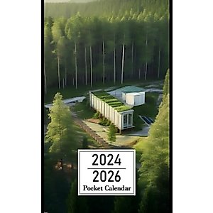 Pocket Calendar 2024-2026: Two-Year Monthly Planner for Purse , 36 Months from January 2024 to December 2026 | Soviet military base | Dense forest | Photorealistic image