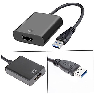 KOMBIUDA 3pcs USB to Adapter USB 3. 0 to Cable Dual Monitor Adapter USB usb3. 0 to Adapter USB to Cable Support Cell Phone Charging Stations USB b Cable USB to 12a Converter Flat