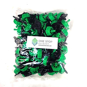 One Stop Outdoor (50-Pack) - 1/2 Gallon Per Hour Pressure Compensating Drip Emitters - Premium Drippers for Drip Irrigation (1/2 Gallon Per Hour)