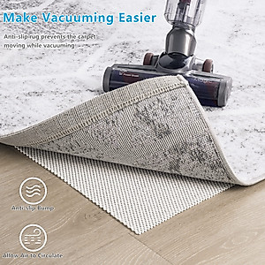 TJWODO Non Slip Area Rug Pads Non Skid Rug Gripper 8x10 Feet Extra Thick Pad Anti-Slip Carpet Rug Mats for Hardwood Surface Floors, Keep Rugs Safe and in Place (8 x 10 Ft)