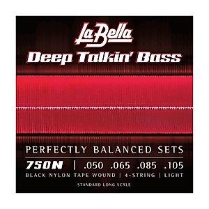 La Bella 750N Deep Talkin' Black Nylon Tape Wound Bass Guitar String 50-105