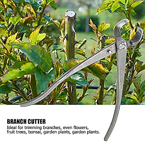 Hand Forged Bonsai Concave Branch Cutter,Branch Cutter Multifunction Carbon Steel Garden Branch Cutter Long Handle Scissor Bonsai Pruning Shear Tool