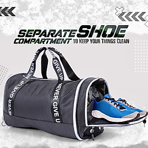 RED supplies Black Convertible Gym Bag With Cross Body Bag for man and women with multiple pockets