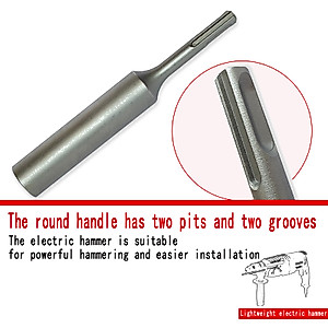 Ground Rod Driver，SDS Plus Ground Rod Driver，Ground Rod Driver for Hammer Drill，Suitable for Compatible Bosch Dewalt Milwaukee Hilti and Other SDS-Plus Rotary Hammer Drill Tools