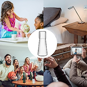 NDSWKR 2 Sets Bedside Water Carafe with Tumbler Glass, 800 ML Bedside Night Carafe Pitcher and Water Glass, Glass Water Pitcher with Cup for Bathroom, Bedroom, Kitchen, Living Room, Office (26 Oz)