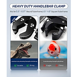 FODSPORTS Motorcycle ATV Cup Holder, Upgraded Motorcycle Drink Holder with 0.5-1.57" Metal Clamp, Universal Water Bottle Holder for Bike Scooter Boat Stroller Golf Push Cart Wheelchair Tractor