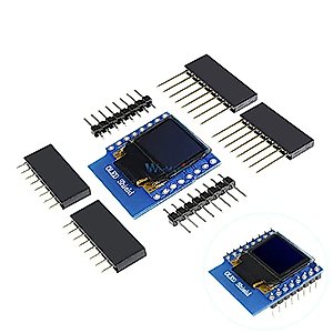 Mini 0.66 Inch 64X48 OLED Shield for WeMos D1 IIC/I2C SSD1306 Mini ESP32 OLED Module 3.3V 0.66" LCD Screen for Arduino AVR STM32