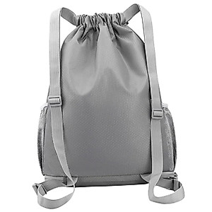 VALICLUD 4pcs Travel Bag Basketball Bag Nylon Gym Backpack Drawstring Bag with Water Bottle Holder Sports Backpack Gym Bag for Men Shoes Organizer Nylon Backpack Fitness Strap High Capacity