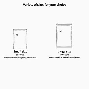 NOSENT Premium Vacuum Storage Bags 6 Pack,Space Saver Compression Bags with Travel Hand Pump,Vacuum Sealer Bags for Clothes, Comforters, Blankets, Bedding (Small 6 Pack)