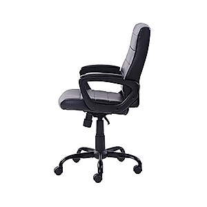 LUKEO Mid-Back Manager's Office Chair Bonded Leather