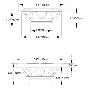 PLINIUS Car Audio Coaxial Speakers System 6.5-Inch Full Range Stereo 600 Watt Max 2-Way Sold in Pairs, Easy Mounting