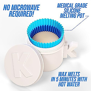 Kenashii Super Nose Wax Kit | 100 g Wax, 24 Applicators | No Microwave Required | New Nose and Ear Hair Removal Kit | Nasal Waxing For Men and Women | 12 X Balm Wipes and Mustache Guards | Storage Bag