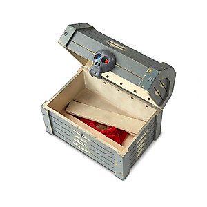 Melissa & Doug Wooden Pirate Chest Pretend Play Set